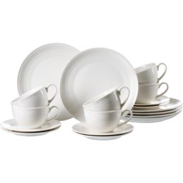 Ritzenhoff & Breker Kaffeeservice RITZENHOFF & BREKER "Levi", wei&szlig;, 18, Porzellan, Geschirr-Sets, Kaffeeservice