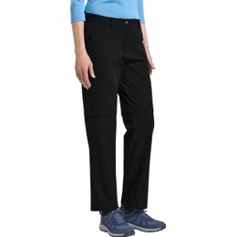 Zip-off-Hose Jack Wolfskin "PICO TRAIL ZIP OFF PANTS W", Damen, Gr. 40, N-Gr, schwarz, Obermaterial: 100% Polyester, Hosen, Atmungsaktiv & schnell trocknend & zwei Tragevarianten