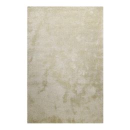 Teppich HOMIE LIVING "Pisa", beige (sand beige), B:130cm H:25mm L:190cm, Polyester, Teppiche, Teppich, Hochflor, Microfaser, uni, weich, Shaggy, Wohnzimmer, Schlafzimmer