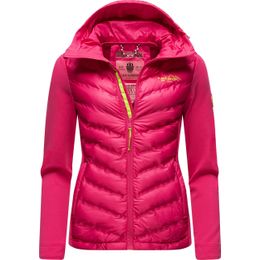 Outdoorjacke Navahoo "Nimm Mich Mit", Damen, Gr. XS (34), pink, Obermaterial: 100% Polyester. Obermaterial &Auml;rmel: 68% Viskose, 27% Polyamid, 5% Elasthan. Futter: 100% Polyester. Wattierung: 100% Polyester, figurbetont h&uuml;ftlang, &Auml;rmel ohne &Auml;rmelschlitz Umschlagsaum mit innenliegendem Gummizug, Jacken Outdoorjacke, stylische &Uuml;bergangsjacke mit Kapuze