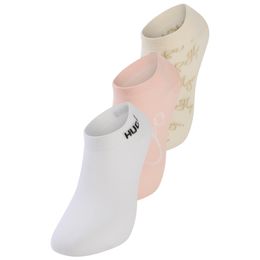 Kurzsocken HUGO UNDERWEAR "3P AS MONOGRAM CC W", Damen, Gr. 35-38, open miscellaneous 961, Baumwollmischung, elastisch, Socken