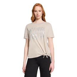 Kurzarmshirt Betty Barclay "Damen mit Schleifenknoten", Damen, Gr. 36, beige, Jersey, Obermaterial: 50% Modal, 50% Baumwolle, figurumspielend normal, U-Boot-Ausschnitt, Shirts