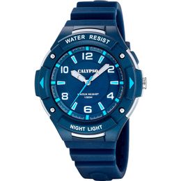 Quarzuhr Calypso Watches "Street Style", dunkelblau, dunkelblau, Armbanduhren, Herren, Quarzuhr, Armbanduhr, Herrenuhr, Silikonarmband, analog, Beleuchtung