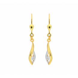 Adelia&acute;s Paar Ohrh&auml;nger ADELIA&acute;S "Damen Goldschmuck", gold, Ohrringe, Damen, Damen, Gold, 333 Gold mit Zirkonia Goldschmuck f&uuml;r Damen