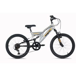 Kinderfahrrad WYLD "WYLD Kinder-Mountainbike Fully 20'' Zodiac 6 G&auml;nge" Gr. 31, grau, schwarz, Fahrr&auml;der, Kinder, 31cm, 20 Zoll (50,80cm) hinten: 20 Zoll (50,80cm)