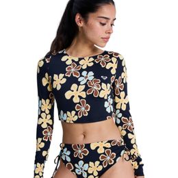 Shirttop Roxy "The Beach Babe", Damen, Gr. L, bunt (anthrazit nostalgic feels), Obermaterial: 85% Microfaser, 15% Elasthan;, Tops Shirttop