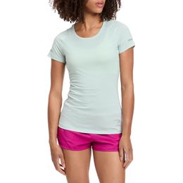 Laufshirt Energetics "DA.-T-SHIRT EVII SHORT SLEEVE W", Damen, Gr. M, melange, blau ice, blu, Obermaterial: 92% Polyester, 8% Elasthan, Rundhals, Shirts Laufshirt, mit Mesh-Eins&auml;tzen unter den Armen, mit DRY PLUS-Technologie