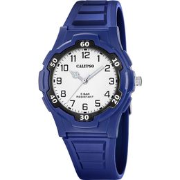 Quarzuhr Calypso Watches "Easy Time", dunkelblau, Armbanduhren, Herren, Quarzuhr, Armbanduhr, Herrenuhr, Silikonarmband, analog