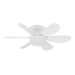 Eglo LED Deckenleuchte "CLOVELLY", wei&szlig;, 1, &Oslash; 52cm H: 13,5cm, 1 Stk., Leuchten, LED Ventilator mit Beleuchtung - in wei&szlig; - &Oslash;52cm - 3 Geschwindigkeiten, LED Deckenleuchte