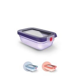 Frischhaltedose Emsa "oneClick", violett, B:11,71cm H:6,15cm L:17,49cm, Polyprophylen (PP), Lebensmittelaufbewahrungsbeh&auml;lter, Frischhaltedose, verschlossen mit nur 1 x Klick, 100% dicht, made in Germany