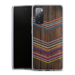 DeinDesign Galaxy S20 FE 5G Handy Silikon H&uuml;lle Case transparent Handyh&uuml;lle Muster Wood Wooden Look Silikon Case