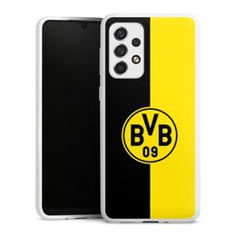DeinDesign Galaxy A33 5G Handy Silikon H&uuml;lle Case wei&szlig; Handyh&uuml;lle Coat Of Arms Borussia Dortmund Bvb Silikon Case