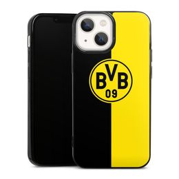 DeinDesign iPhone 13 Mini Handy Slim Case extra d&uuml;nn Silikon Handyh&uuml;lle schwarz H&uuml;lle Borussia Dortmund Bvb Coat Of Arms Silikon Slim Case