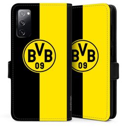 DeinDesign Galaxy S20 Handy Klapph&uuml;lle Handyh&uuml;lle aus Kunst Leder schwarz Flip Case Borussia Dortmund Bvb Coat Of Arms Sideflip mit Lasche