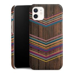 DeinDesign iPhone 12 mini Handy Premium Case Smartphone Handyh&uuml;lle Schutzh&uuml;lle gl&auml;nzend Muster Wood Wooden Look Premium Case