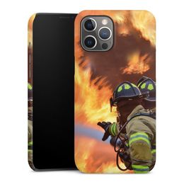 DeinDesign iPhone 12 Pro Max Handy Premium Case Smartphone Handyh&uuml;lle Schutzh&uuml;lle matt Fire Fighters Fire Fighter Life Saver Premium Case