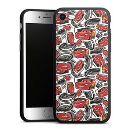 DeinDesign iPhone SE (2020) Handy Premium Silikon H&uuml;lle Handyh&uuml;lle schwarz Case Disney Pixar Lightning Mcqueen 95 Cars Silikon Premium Case