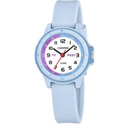Quarzuhr Calypso Watches "My First Watch", hellblau, wei&szlig;, lila, hellblau, Armbanduhren, Kinder, Quarzuhr, Armbanduhr, Silikonarmband, analog