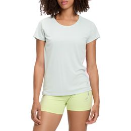 Laufshirt Energetics "DA.-T-SHIRT SHORT SLEEVE W", Damen, Gr. XS, blau ice, pink light, Web, Obermaterial: 100% Polyester, unifarben, regular fit taillenbedeckt, Rundhals, eingesetzt abgesteppte Kante, Shirts Laufshirt, Regular fit, Kurzarm, f&uuml;r Training und Laufen, aus Polyester