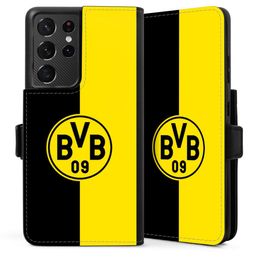 DeinDesign Galaxy S21 Ultra 5G Handy Klapph&uuml;lle Handyh&uuml;lle aus Kunst Leder schwarz Flip Case Borussia Dortmund Bvb Coat Of Arms Sideflip mit Lasche