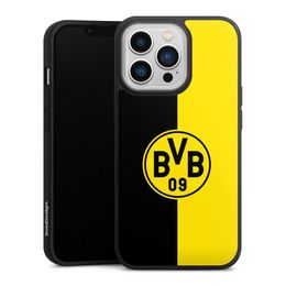 DeinDesign iPhone 13 Pro Handy Premium Silikon H&uuml;lle Handyh&uuml;lle schwarz Case Borussia Dortmund Bvb Coat Of Arms Silikon Premium Case