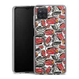 DeinDesign Galaxy A12 Handy Silikon H&uuml;lle Case transparent Handyh&uuml;lle Disney Pixar Lightning Mcqueen 95 Cars Silikon Case