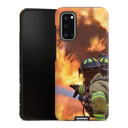 DeinDesign Galaxy S20 Handy Panzer Handyh&uuml;lle robuste Outdoor H&uuml;lle Schutzh&uuml;lle matt Fire Fighter Fire Fighters Life Saver Tough Case
