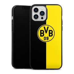 DeinDesign iPhone 13 Pro Max Handy Silikon H&uuml;lle Case schwarz Handyh&uuml;lle Borussia Dortmund Bvb Coat Of Arms