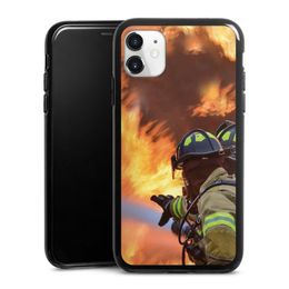 DeinDesign iPhone 11 Handy Silikon H&uuml;lle Case schwarz Handyh&uuml;lle Fire Fighters Fire Fighter Life Saver