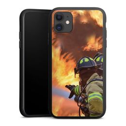 DeinDesign iPhone 11 Handy Premium Silikon H&uuml;lle Handyh&uuml;lle schwarz Case Fire Fighter Fire Fighters Life Saver Silikon Premium Case