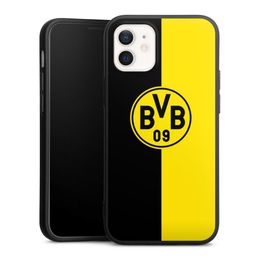 DeinDesign iPhone 12 mini Handy Premium Silikon H&uuml;lle Handyh&uuml;lle schwarz Case Borussia Dortmund Bvb Coat Of Arms Silikon Premium Case