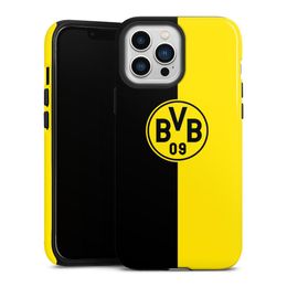 DeinDesign iPhone 13 Pro Max Handy Panzer Handyh&uuml;lle robuste Outdoor H&uuml;lle Schutzh&uuml;lle gl&auml;nzend Borussia Dortmund Bvb Coat Of Arms Tough Case