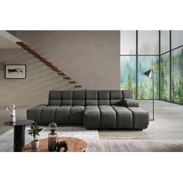 Ecksofa DESIGNWERK "Cielo L-Form, Design und aufwendige Detailverarbeitung", key west hunter, B:281cm H:83cm T:168cm, 100% Polyester, Sofas, Ecksofa, mit Sitztiefenverstellung