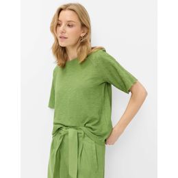 Kurzarmshirt Brax "Style CAELEN", Damen, Gr. 44, grasgr&uuml;n, 100% Baumwolle, Rundhals, Shirts