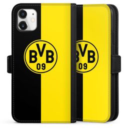 DeinDesign iPhone 11 Handy Klapph&uuml;lle Handyh&uuml;lle aus Kunst Leder schwarz Flip Case Bvb Coat Of Arms Borussia Dortmund Sideflip mit Lasche