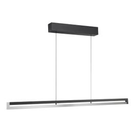 LUMICOUTURE LED Pendelleuchte "Pulse", geb&uuml;rstetes aluminium, schwarz, 1, 1 Stk., Leuchten, 122 x 7 x 180 cm, 4400 lm, 2700K, dimmbar, Aluminium geb&uuml;rstet/schwarz, LED Pendelleuchte