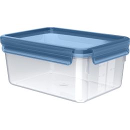 Frischhaltedose Emsa "Clip & Close Eco", blau (blau, transparent), B:16,3cm H:9,9cm L:22,5cm, Polyprophylen (PP), Lebensmittelaufbewahrungsbeh&auml;lter, Frischhaltedose, 100% dicht, mikrowellen-/sp&uuml;lmaschinen-/gefriergeeignet