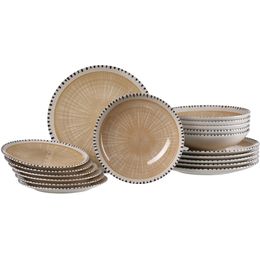Ritzenhoff & Breker Tafelservice RITZENHOFF & BREKER "Natura", creme, 18, Steinzeug, Geschirr-Sets, Tafelservice