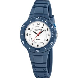 Quarzuhr Calypso Watches "Easy Time", blau, Armbanduhren, Kinder, Quarzuhr, Armbanduhr, Silikonarmband, analog