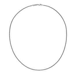 Silberkette "Kordelkette, massiv, Silber 925" Gr. 50, silber, Giorgio Martello MILANO, Halsketten, Herren, 50cm, Silber 925 (Sterlingsilber), Silberkette