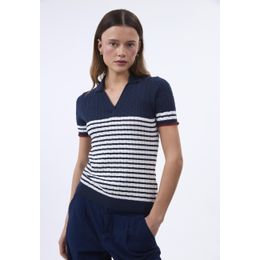Poloshirt FELIX HARDY "Trikot Kurzarm Polo Shirt", Damen, Gr. L, navy, 50% Baumwolle, 50% Polyacryl, Shirts