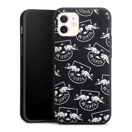 DeinDesign iPhone 12 mini Handy Premium Silikon H&uuml;lle Handyh&uuml;lle schwarz Case Rb Leipzig Logo Muster Silikon Premium Case