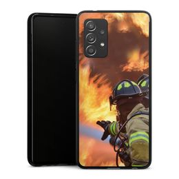 DeinDesign Galaxy A52s 5G Handy Silikon H&uuml;lle Case schwarz Handyh&uuml;lle Fire Fighter Fire Fighters Life Saver