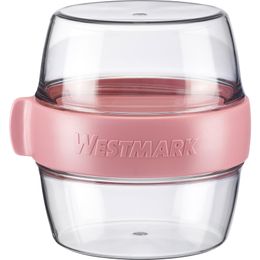 Lunchbox Westmark "Pocketbox &raquo;Maxi&laquo;, 700 ml", rosa, B:12,38cm H:11,34cm L:11,7cm, Kunststoff, Lebensmittelaufbewahrungsbeh&auml;lter, Lunchbox, Meal-Prep Dose to go, 2 x 350 ml, f&uuml;r Joghurt, Obst, Gem&uuml;se