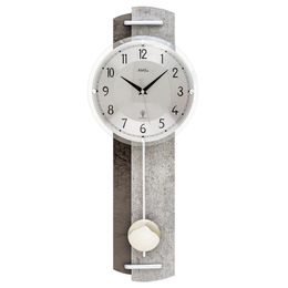 Funk-Pendelwanduhr AMS, bunt, Wanduhren, B/H/L: 23cm x 7cm x 59cm, Quarzuhr, Holz, Wohnzimmer, Esszimmer, K&uuml;che, Arbeitszimmer, B&uuml;ro,Flur