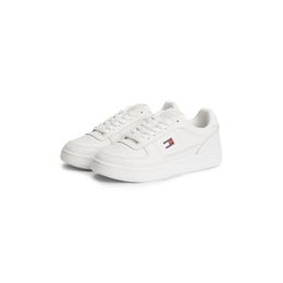 Plateausneaker Tommy Jeans "ARCHIVE '98 RETRO", Damen, Gr. 37, ecru, Leder, Lederimitat, Schuhe Plateausneaker, Freizeitschuh, Halbschuh, Schn&uuml;rschuh im angesagten Basket-Look
