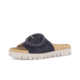 Pantolette Gabor "Pantolette", Damen, Gr. 36, blau, Schuhe Pantolette