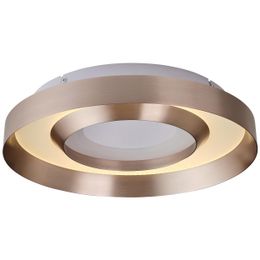 LUMICOUTURE LED Deckenleuchte "Onix", rose goldfarben, 1, &Oslash; 39,9cm H: 7,5cm, 1 Stk., Leuchten, H. 7,5 cm, 2700 K, Acryl Aluminium, ros&eacute;gold, LED Deckenleuchte