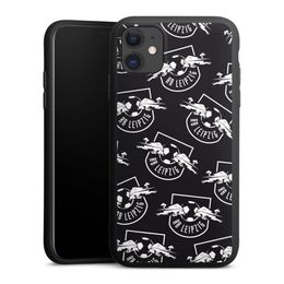DeinDesign iPhone 11 Handy Premium Silikon H&uuml;lle Handyh&uuml;lle schwarz Case Rb Leipzig Logo Muster Silikon Premium Case
