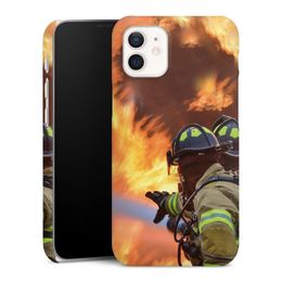 DeinDesign iPhone 12 mini Handy Premium Case Smartphone Handyh&uuml;lle Schutzh&uuml;lle matt Fire Fighters Fire Fighter Life Saver Premium Case